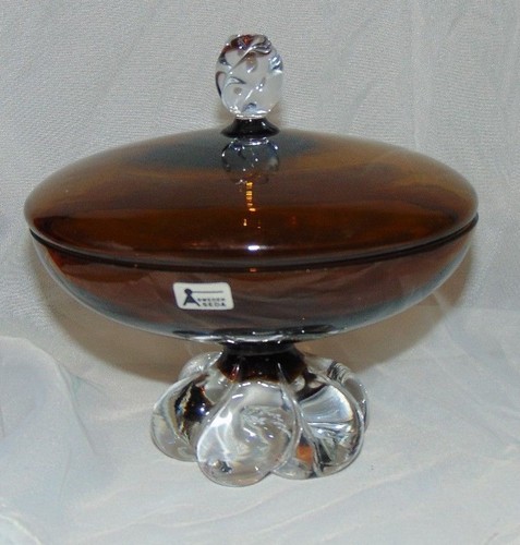 Mid Century Modern Smokey Art Glass Sweden SEDA Covered Coffee Table ...