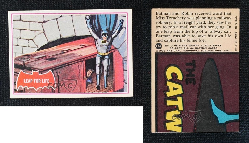 1966 Topps Batman A Series (Red Bat Logo) Batman Leap for Life #19A ...