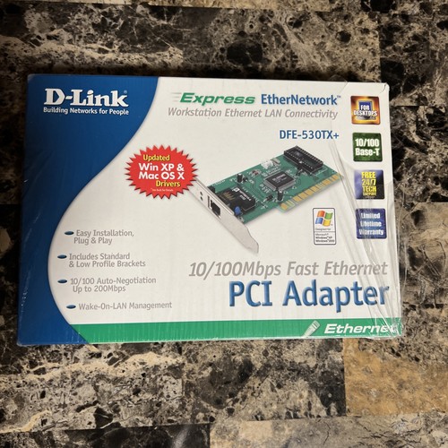 D-Link DFE-530TX+ 10/100 Mbps Fast Ethernet PCI Adapter, open box | eBay