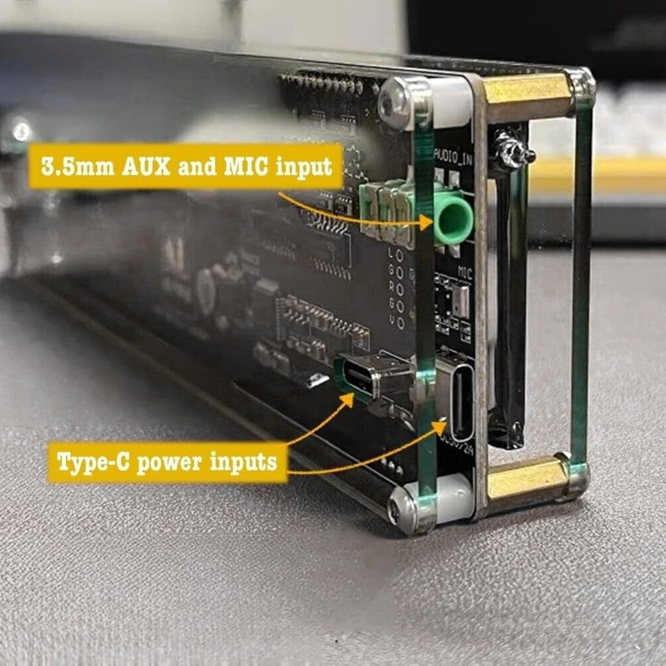 High Resolution VFD Music Sound Visualizer AK2515 with Multiple Inputs ...