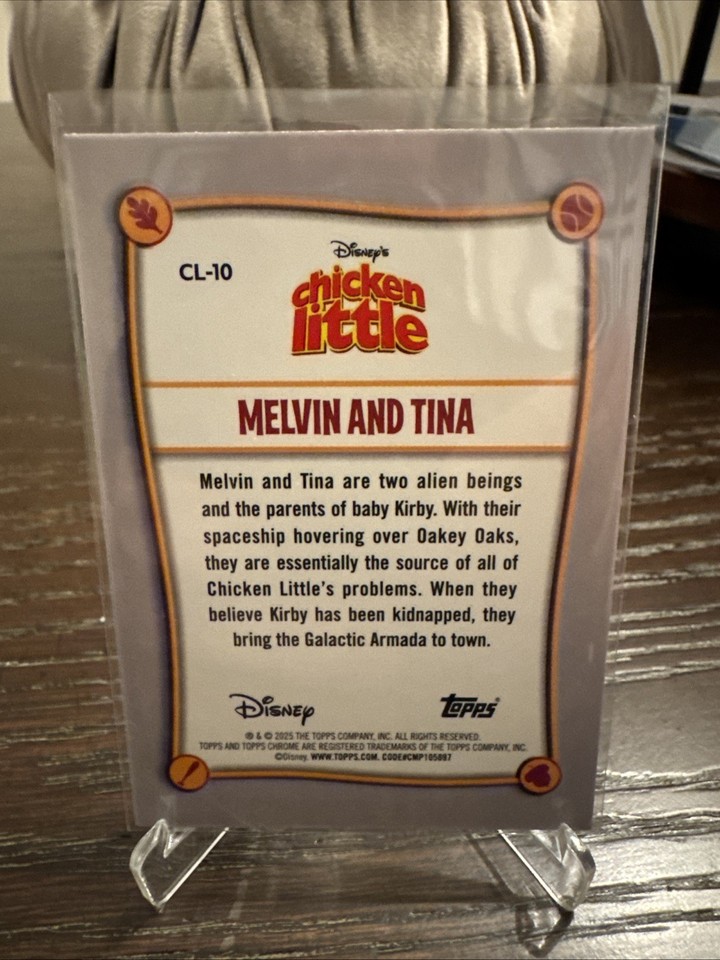 2025 Topps Chrome Disney Chicken Little 20th Anniversary #CL10 Melvin ...