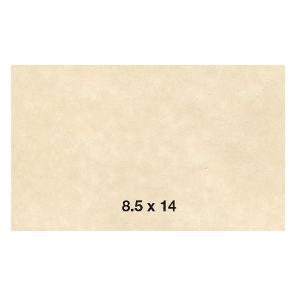 8.5 x 14" Natural Parchment Paper - 24lb Bond / 60lb Text - 50 Sheets ...
