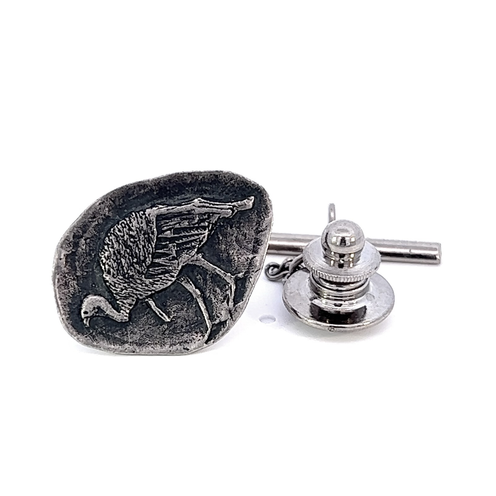 RARE OOAK JAMES AVERY TURKEY TIE TACK LAPEL PIN STERL… - Gem
