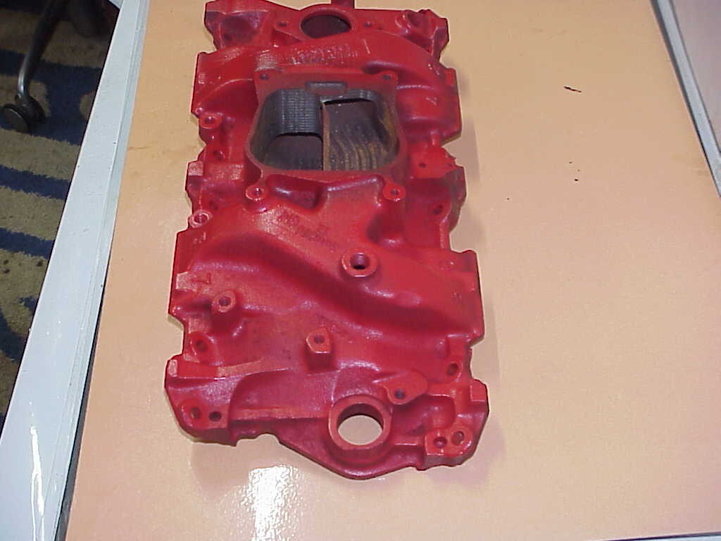 Vintage GM Cast Iron Intake Manifold #346250 from a SB Chevy Race Boat ...