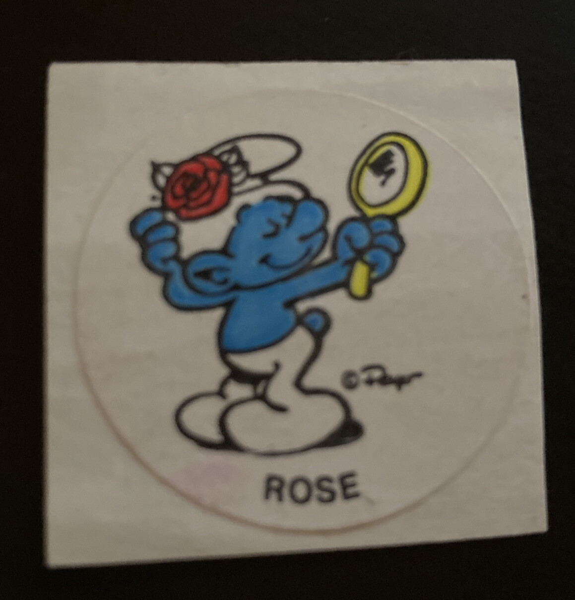 Vintage 1980’s 1.5” Smurf Scratch And Sniff Rose Sticker | eBay