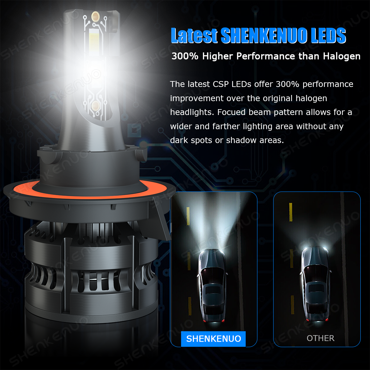 For Chevy Spark 2016-2020 LED Headlight Bulbs H13 Hi/Low Beam+5202 Fog ...