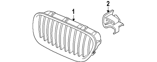 BMW 51712165528 GENUINE OEM GRILLE | eBay