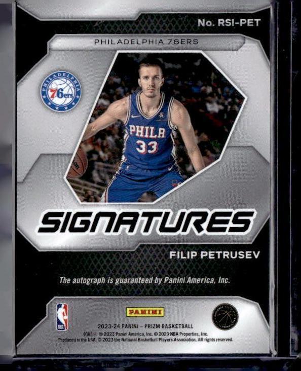 2023-24 Panini Prizm #RSI-PET Filip Petrusev Rookie Signatures | eBay