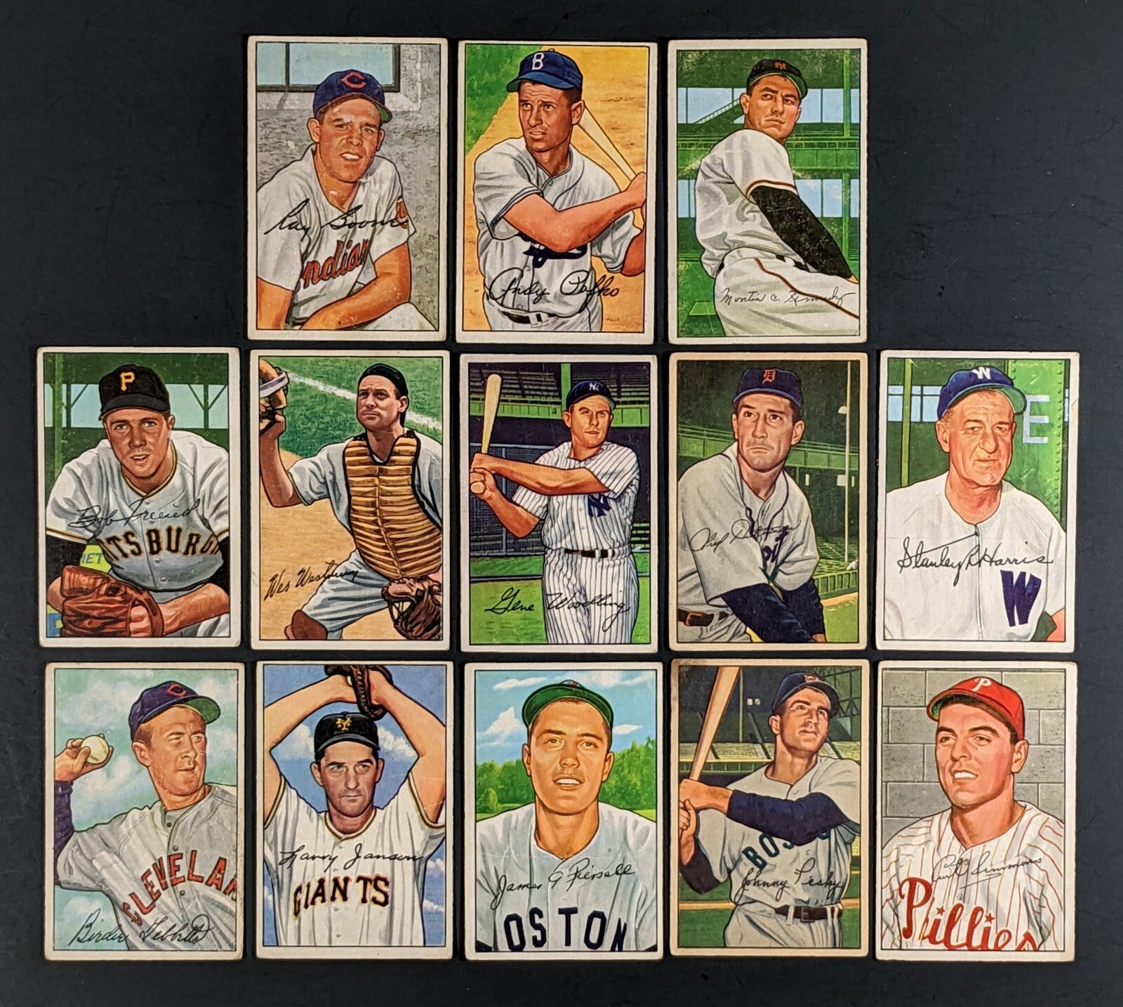 1952 Bowman Baseball Set 13 Cards VG | eBay