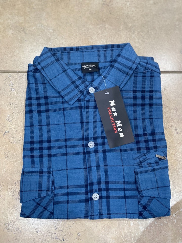 Max Men Collection Men’s Linen Printed Short Sleeve Shirts (XL - 5XL ...