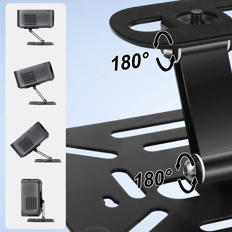 Foldable Projector Ceiling Wall Stand Desk Mount 180° Rotation 5kg ...