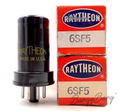 2 Raytheon 6SF5/CV1972 High Gain Audio-Frequency Amp. Audio Vacuum Tube ...