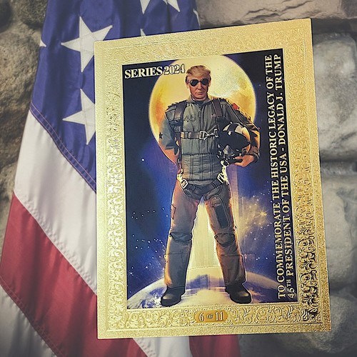 President Donald J Trump MAGA Series 2024 Jumbo Trading Card 24k Gold ...
