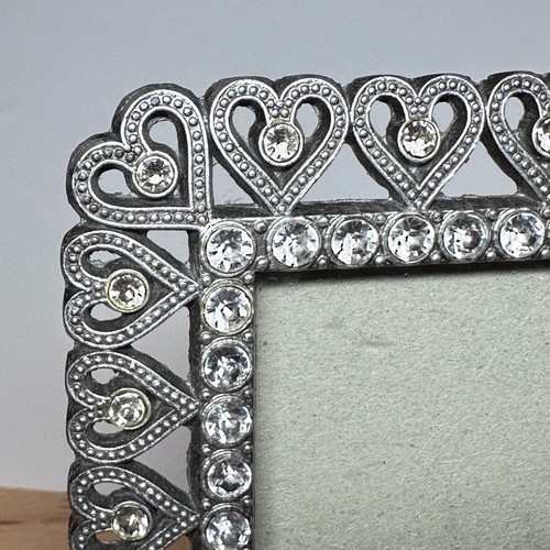 Heart and Gems Picture Frame Romantic Heavy Valentines Birthday Wedding ...