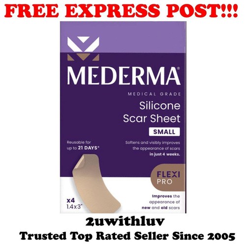 MEDERMA MEDICAL GRADE SILICONE SCAR SHEET SMALL FOR INJURY BURNS ...