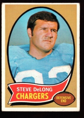 STEVE DELONG CHARGERS 49 BASE CARD SP 70 1970 TOPPS FOOTBALL VINTAGE ...