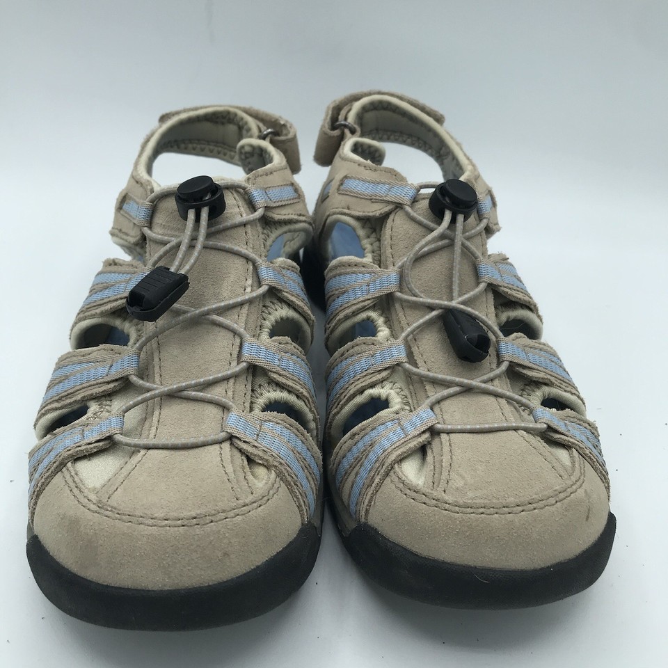 Clarks Tuvia Beige Tan Blue Sport Fisherman Sandals 13291 Women’s Sz 6. ...