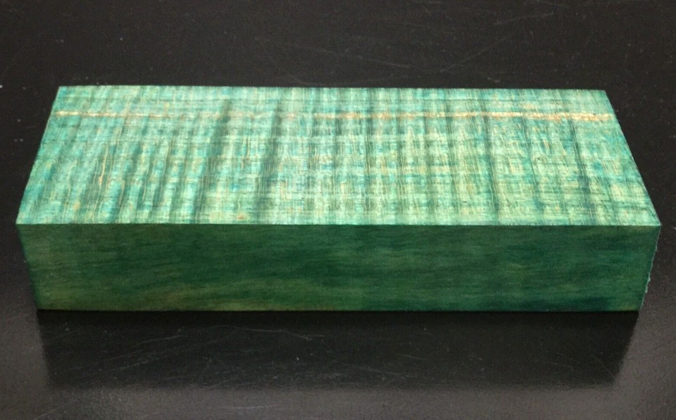 BL360 STABILIZED Dyed Curly Maple Knife Block Blank Pistol Grip Wood | eBay