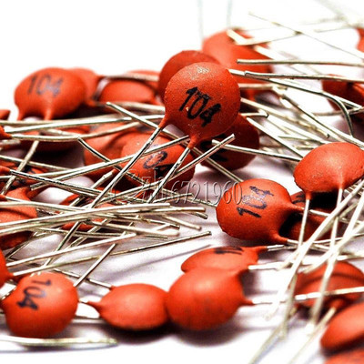 100PCS 100nF 0.1uF 104pF 50V DIP Ceramic Disc Capacitors | eBay