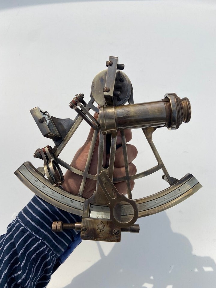Nautical 8" Brass Working Sextant In Brown Antique | Marine ...