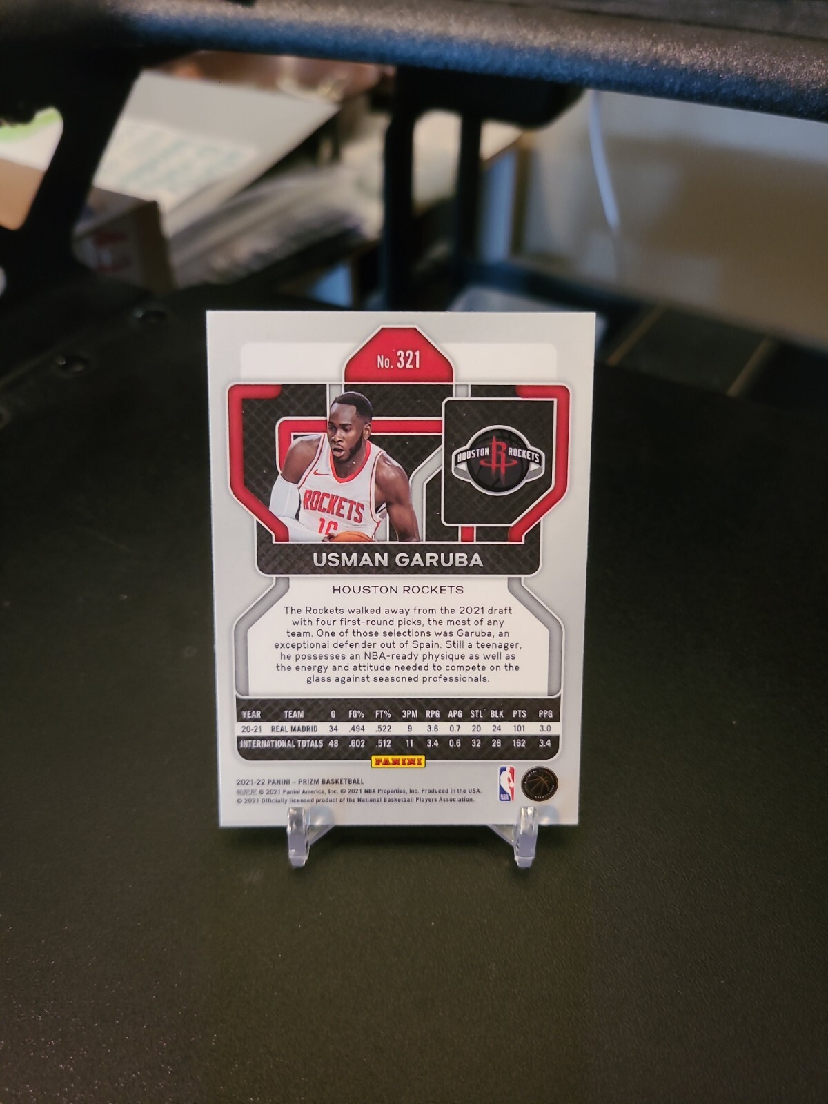 USMAN GARUBA RC 2021-22 Panini Prizm Basketball Base Rookie Card #321 ...