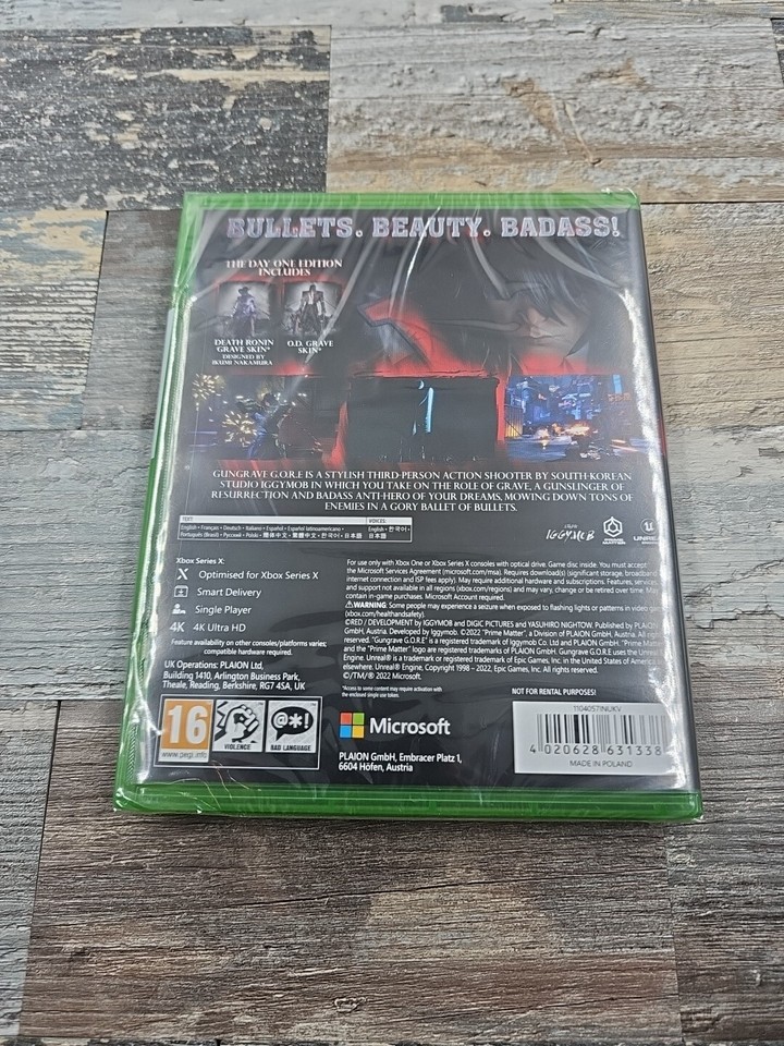 Gun Grave GORE Xbox One EXCELLENT (Xbox SERIES X) Gungrave G.O.R.E (US ...