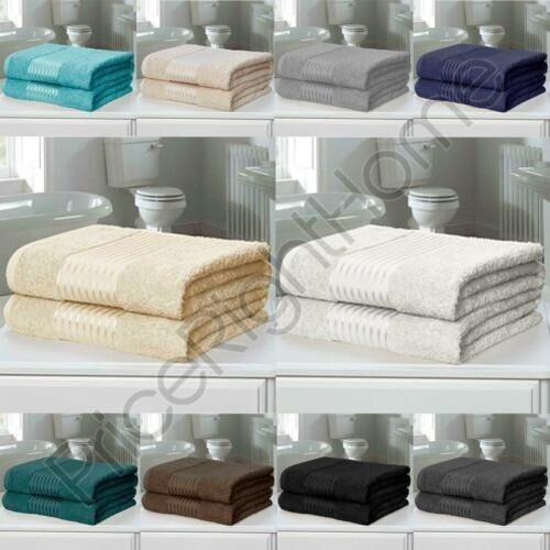 Windsor 2 Pièce Serviette Ballot 100% Coton Luxe Set Bain Feuilles | eBay