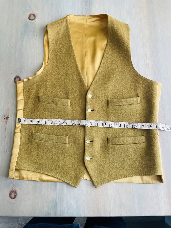 Vintage Doe Skin Waistcoat Size 38R Yellow Very good condition | eBay UK