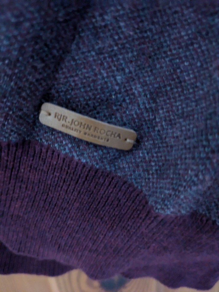 Rocha John Rocha Maroon 100% Cotton Round Neck Pullover Size XL | eBay