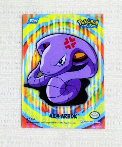 2000 Topps TV Animation Series 2 Arbok #24 4 Of 10 Sticker Puzzle ...