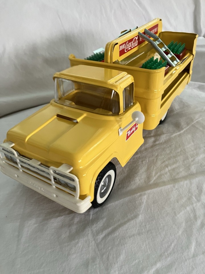 Vintage 1962 Yellow Buddy L Coca Cola Pressed Steel Delivery Truck | eBay