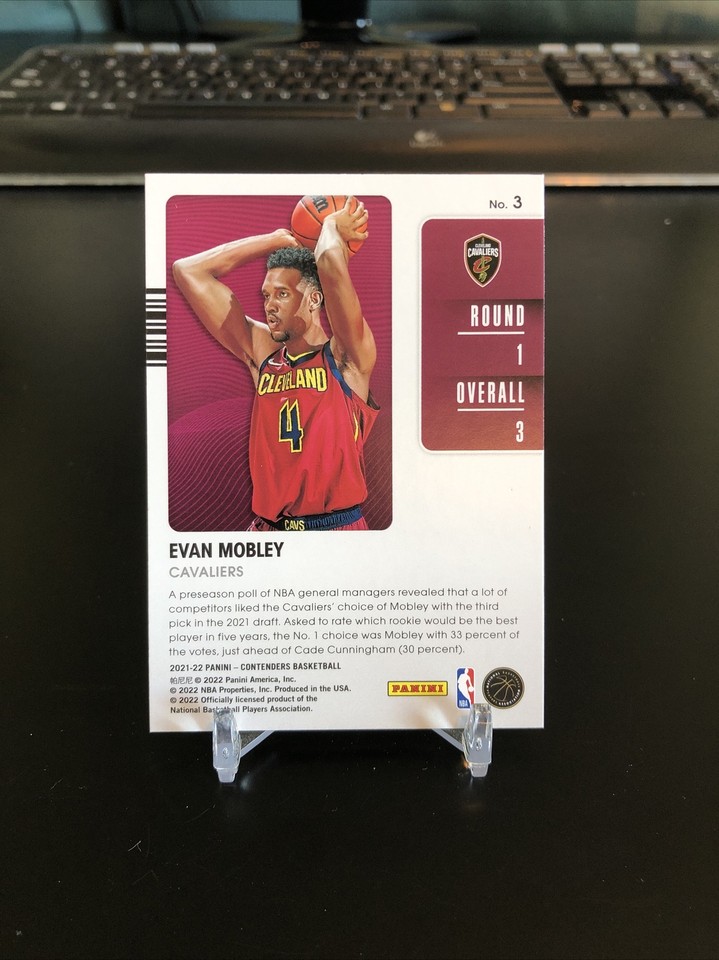 2021-2022 CONTENDERS NBA BASKETALL Evan Mobley 2021 Draft Class Rookie ...