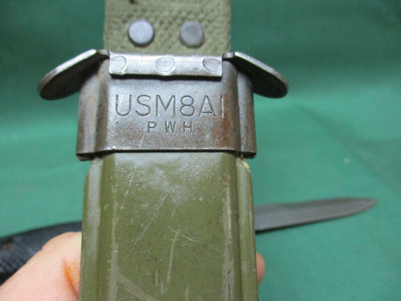 Korean War US Carbine Camillus Bayonet, w/ USM8A1 PWH Co. Scabbard | eBay