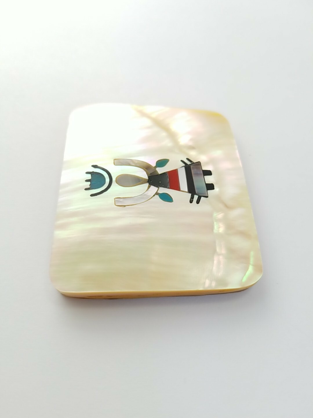 Vintage Indian Inspired Inlay Mother of Pearl Plank W… - Gem