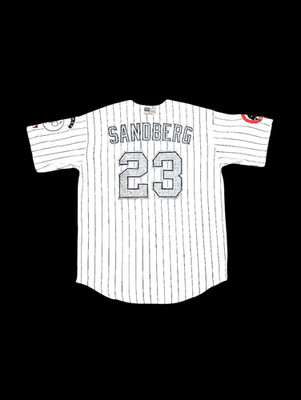 Ryne Sandberg Chicago Cubs Jersey Harry Caray Hey Hey Patch Stitched ...