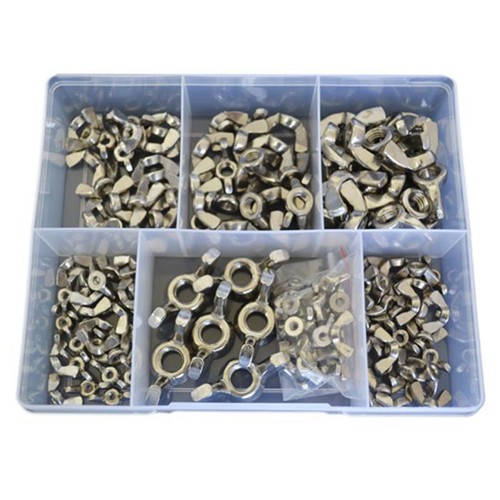 136 Piece M3 M4 M5 M6 M8 M10 M12 Wing Nut Stainless G304 Assortment ...