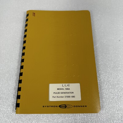 Manuals & Books - Systron Donner Model