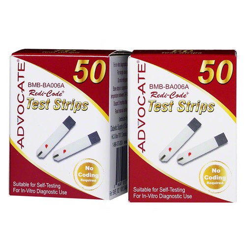 Advocate Redi Code Plus Glucose Test Strips -100 [2 packs of 50] | eBay