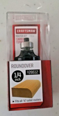 NEW Craftsman 1/4 " Roundover Carbide Tip Router Bit 9 28612 1/4 ...