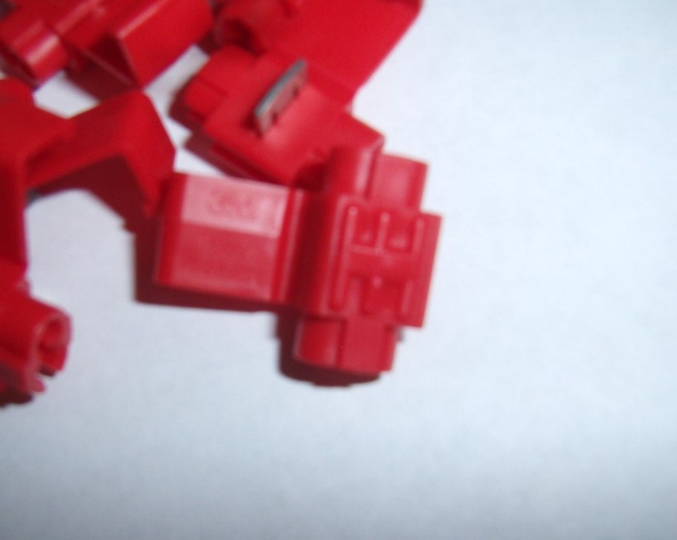 25 Red 22-18 Ga AWG Gauge 3M 12 Volt Wire Taps Scotch Lock Connectors ...