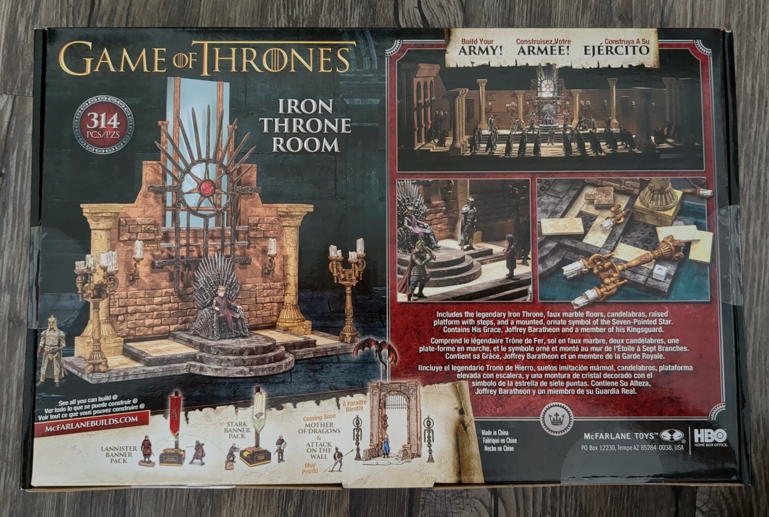 McFarlane Toys HBO Game of Thrones Iron Throne Room Construction Set ...
