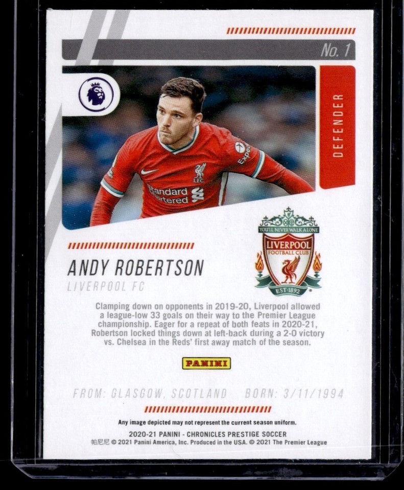 2021 Panini Chronicles Prestige Purple Astro Andy Robertson | eBay