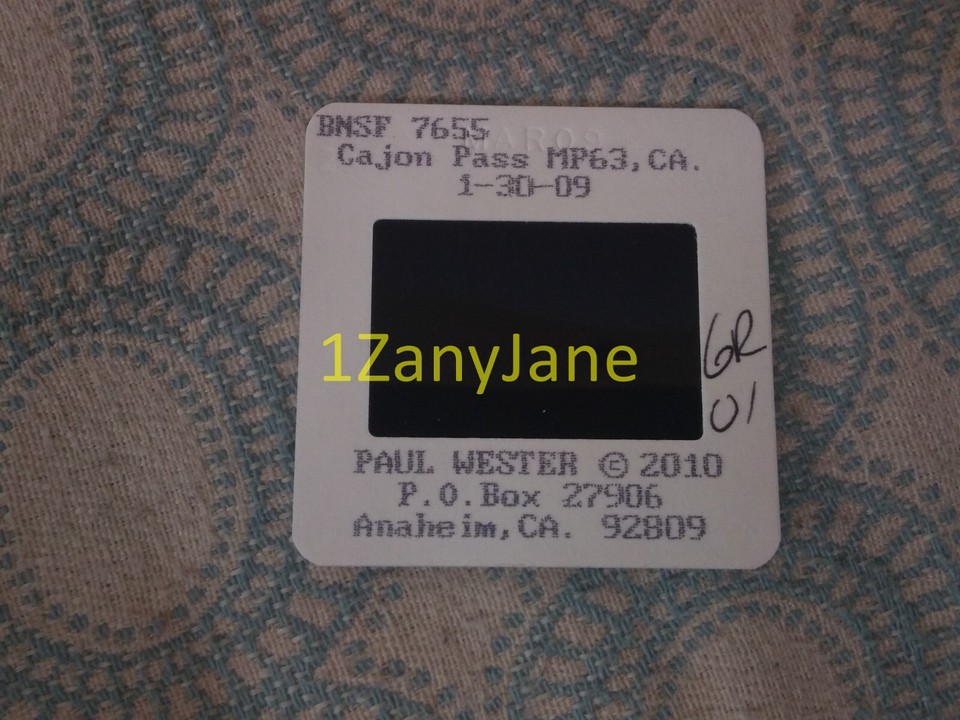 6R01 TRAIN SLIDE Railroad 35MM Photo BNSF 7655 CAJON PASS MP63 ...