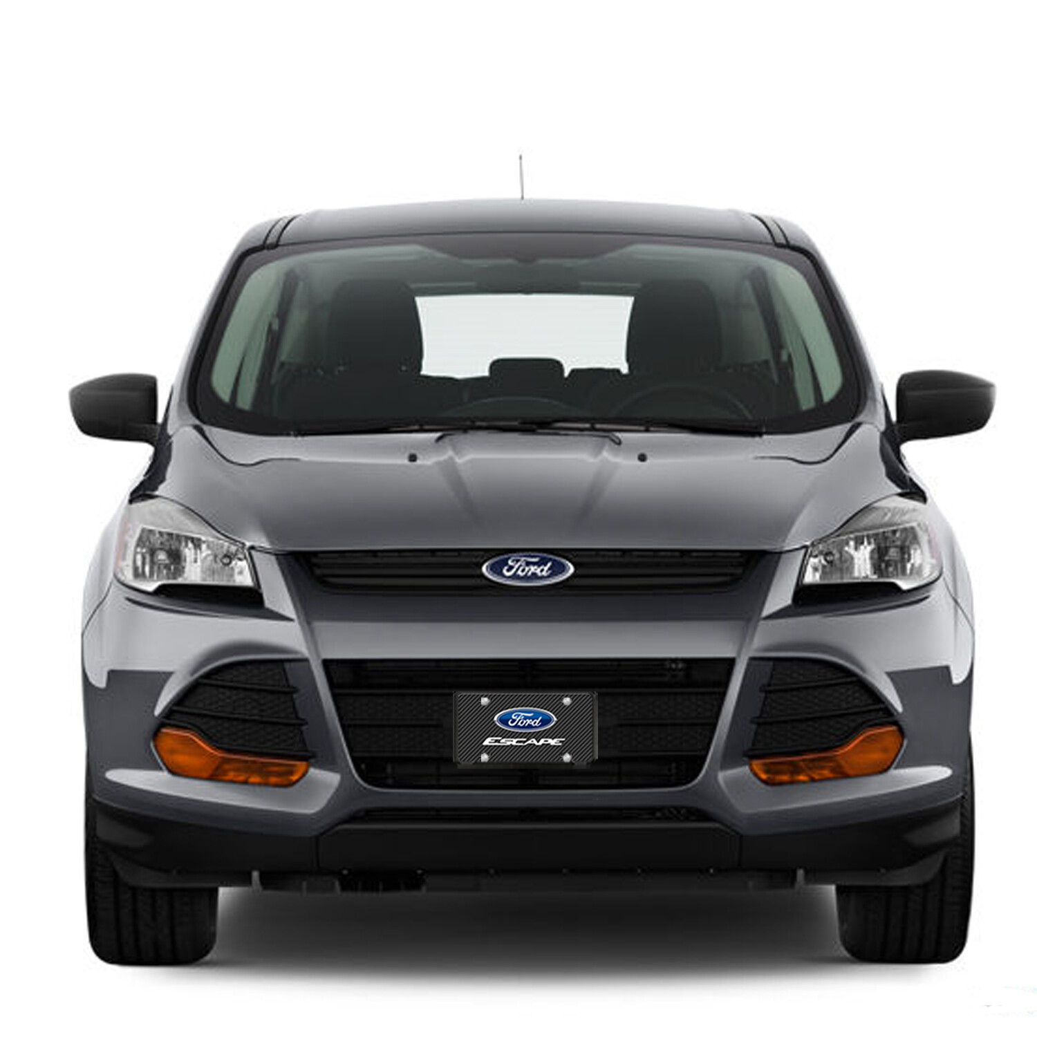 Ford Escape Black Carbon Fiber Texture Graphic UV Metal License Plate ...