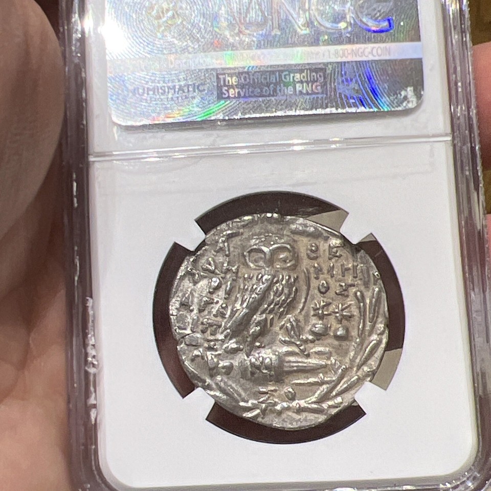 NGC Ancient Attica, Athens Silver AR Tetradrachm New Style XF 4/5 5/5 ...