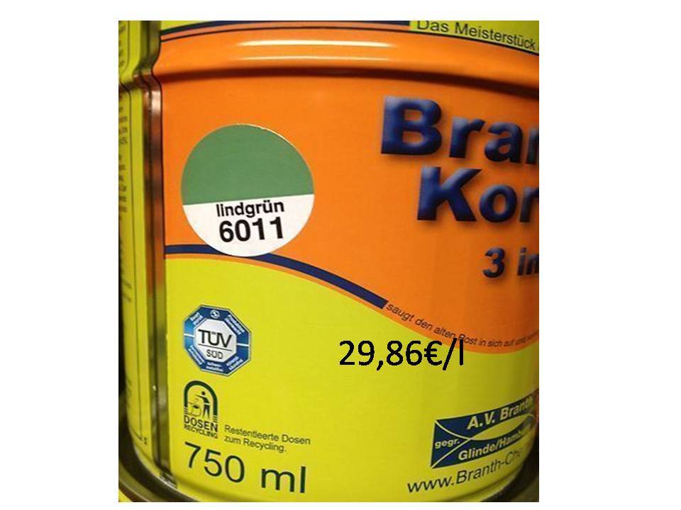 Brantho Korrux 3in1 Rostschutz & Metallschutz Farbe 750ml Farbauswahl ...