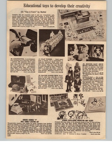 1966 PAPER AD Formex 7 Monster Casting Toy Set Dracula Mummy Wolfman ...