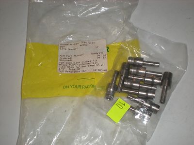 (PACK OF 10) MCMASTER-CARR 5508K171 PUSH-TO-CONNECTION 6mm STEM 1/4 ...