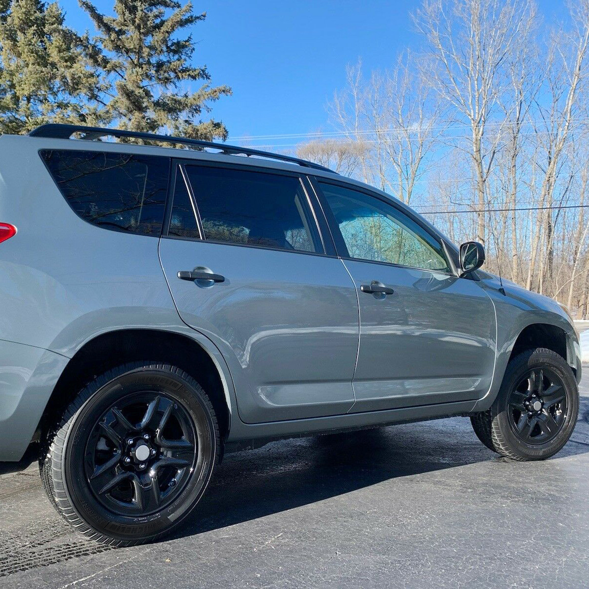 Fit For Toyota RAV4 2006-2012 17" Black Wheel Hub Caps Full Rim Skin ...