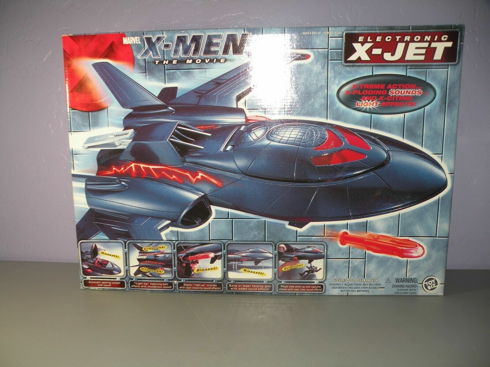 X-Men The Movie Electronic X-Jet Blackbird Toy Biz 2000 NIB NEW SEALED ...